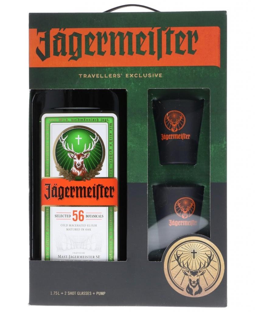 Jägermeister Party Pack + 2 Verres + Pump - Bitter